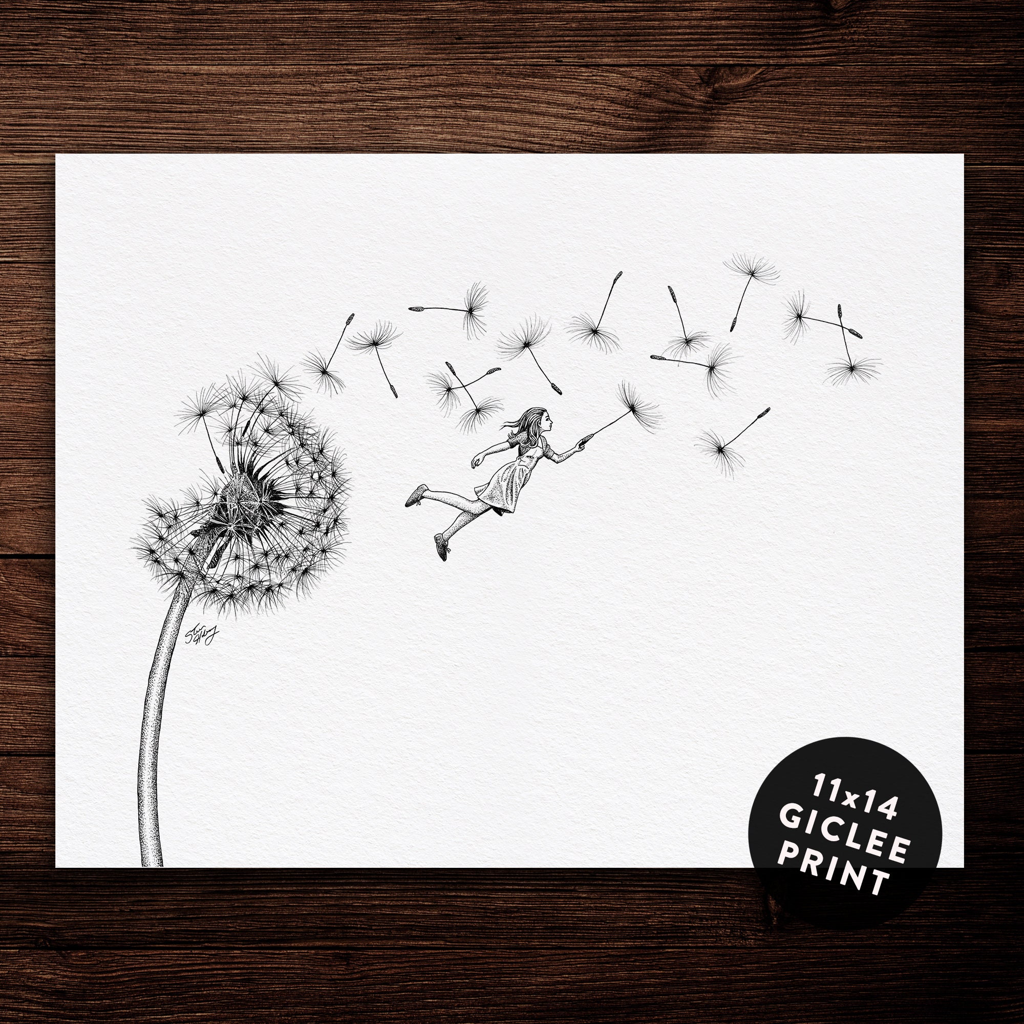 Float On 11x14 Giclee Print — Habby Art - Whimsical Ink Drawings by ...