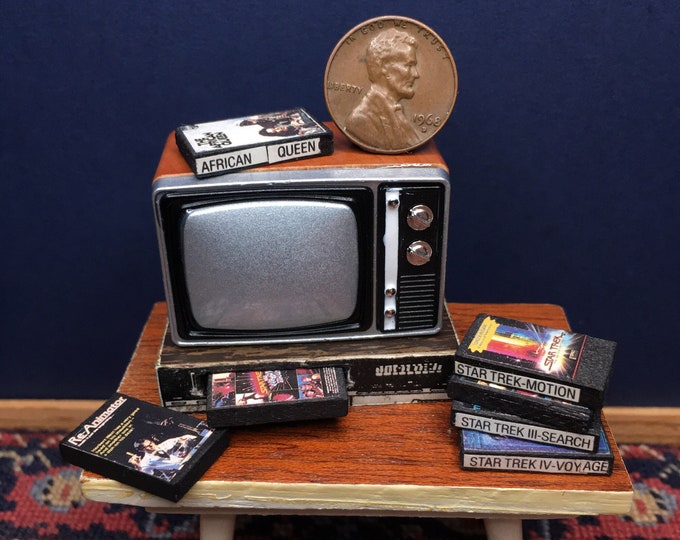 Miniature Set of 5 VHS Tapes in 1:12 Scale (sets 1 Through 15) - Etsy