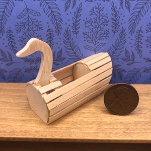 Miniature Wooden Goose Planter in 1:12 Scale - Etsy