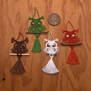 One Miniature Macramé Owl Wall Hanging Style 1 in 1:12 Scale - Etsy