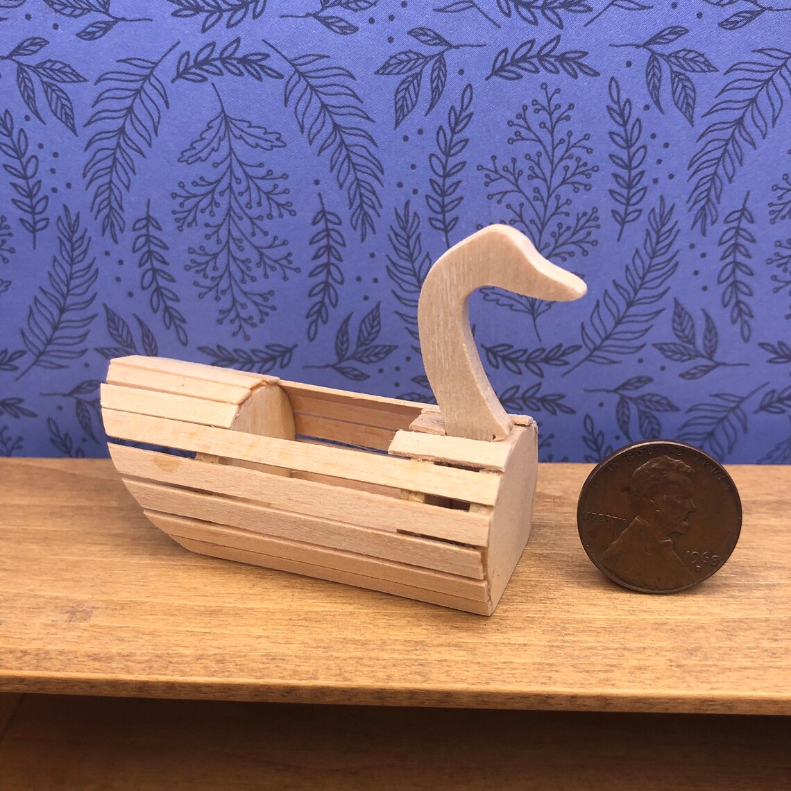 Miniature Wooden Goose Planter in 1:12 Scale - Etsy