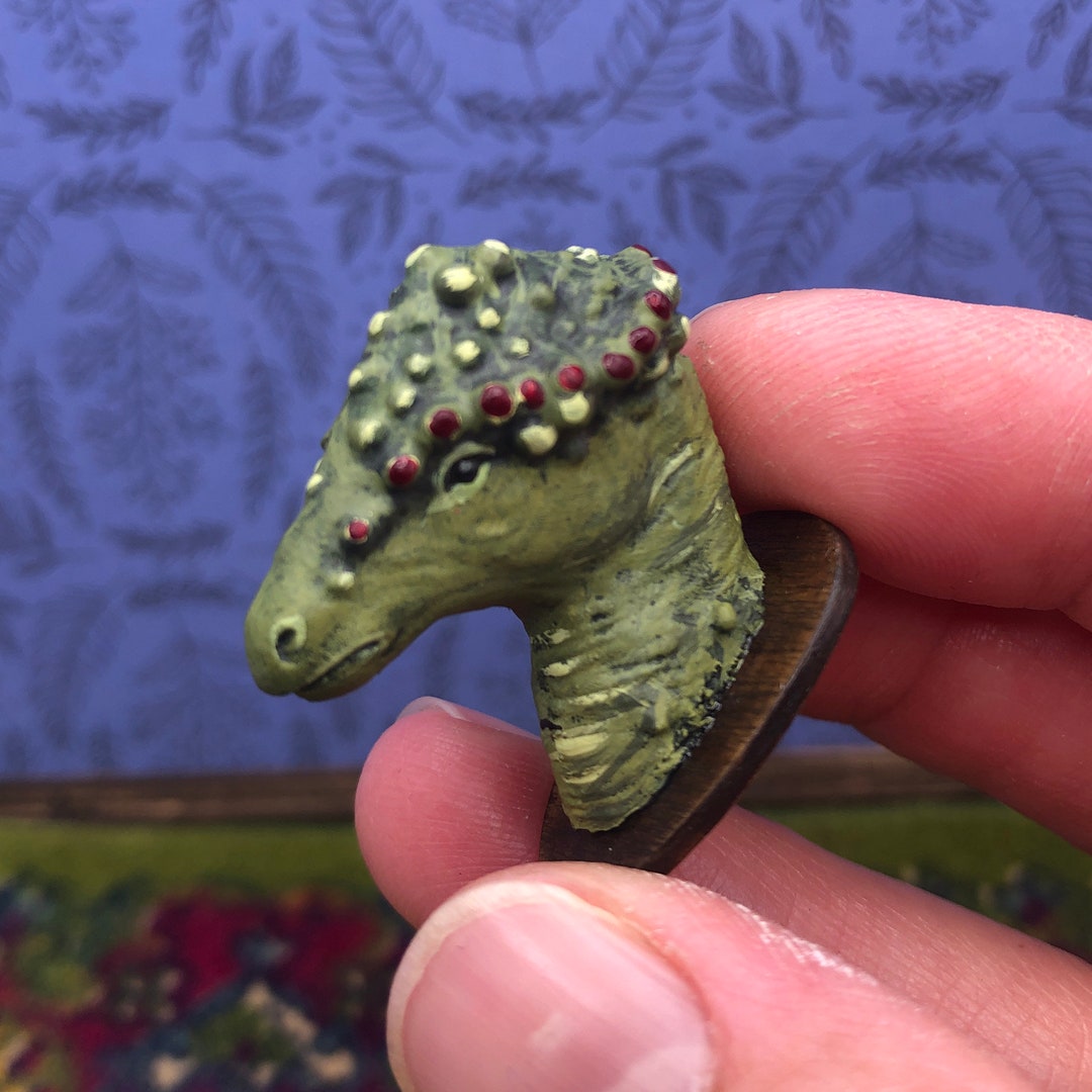 Miniature Pachycephalosaurus Wall Mount Taxidermy in 1:12 Scale - Etsy