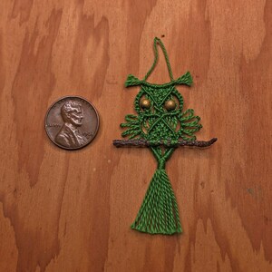 One Miniature Macramé Owl Wall Hanging Style 1 in 1:12 Scale - Etsy