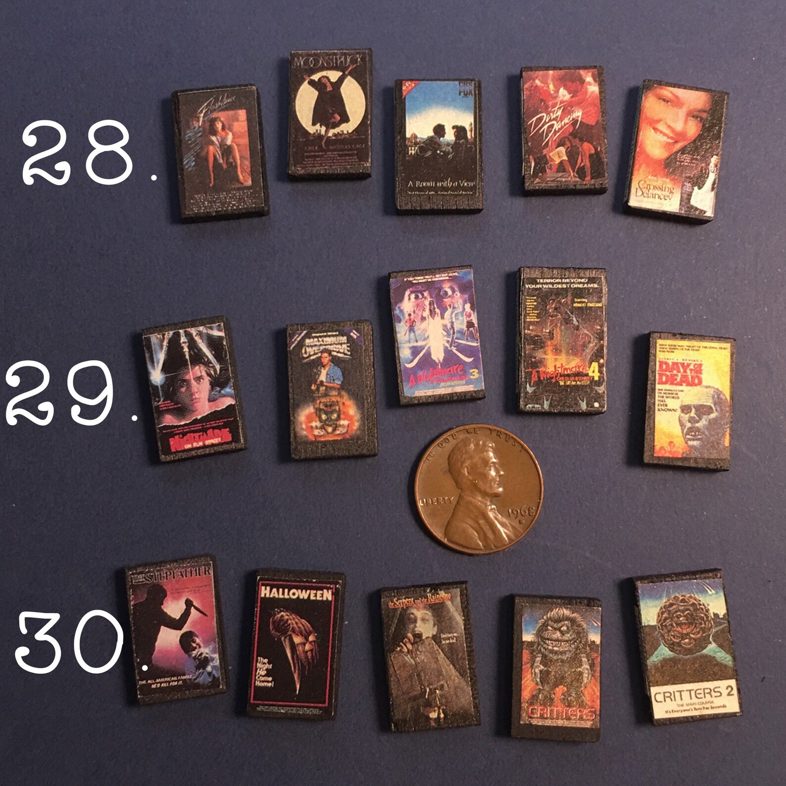 Miniature Set of 5 VHS Tapes sets 22 to 39 in 1:12 Scale - Etsy