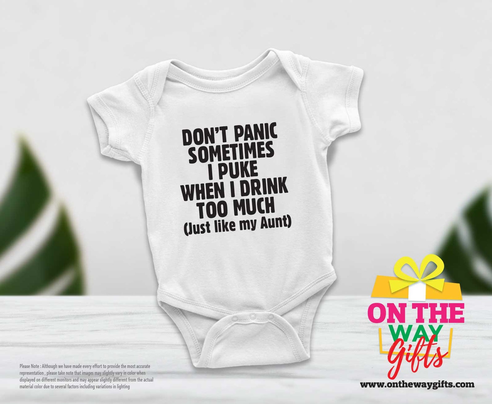 Dont Panic Sometimes I Puke Custom Baby Onesie® Personalised - Etsy Israel