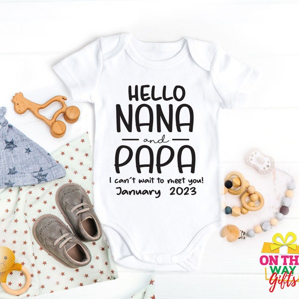 Hello Nana and Papa - Etsy
