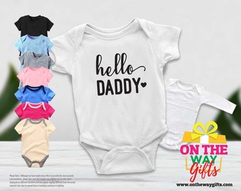 Hello Daddy Onesies® Hi Daddy Onesies® Husband Pregnancy - Etsy