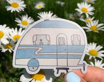 Vintage Camper Sticker - Etsy