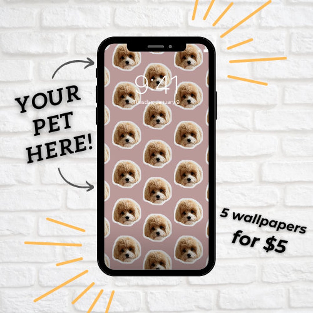 Personalized Phone Wallpaper With Dogs and Pets | Custom Lock Screen ...