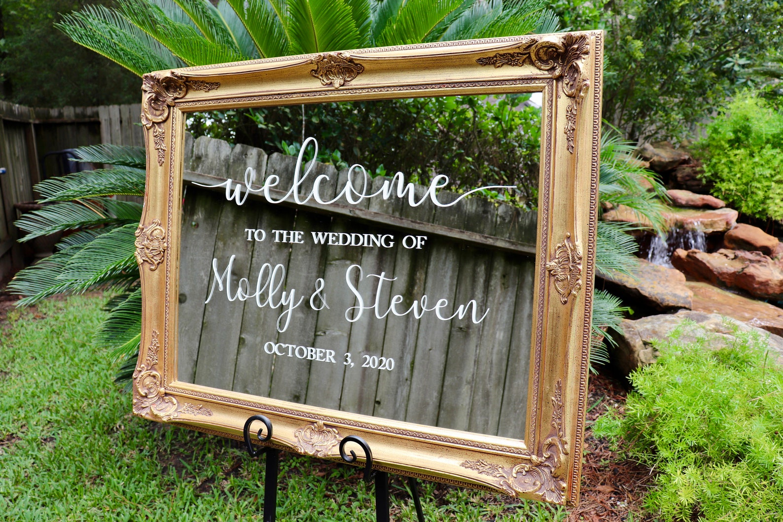 Wedding Welcome Sign Vinyl Decal for Glass Frame Mirror or - Etsy