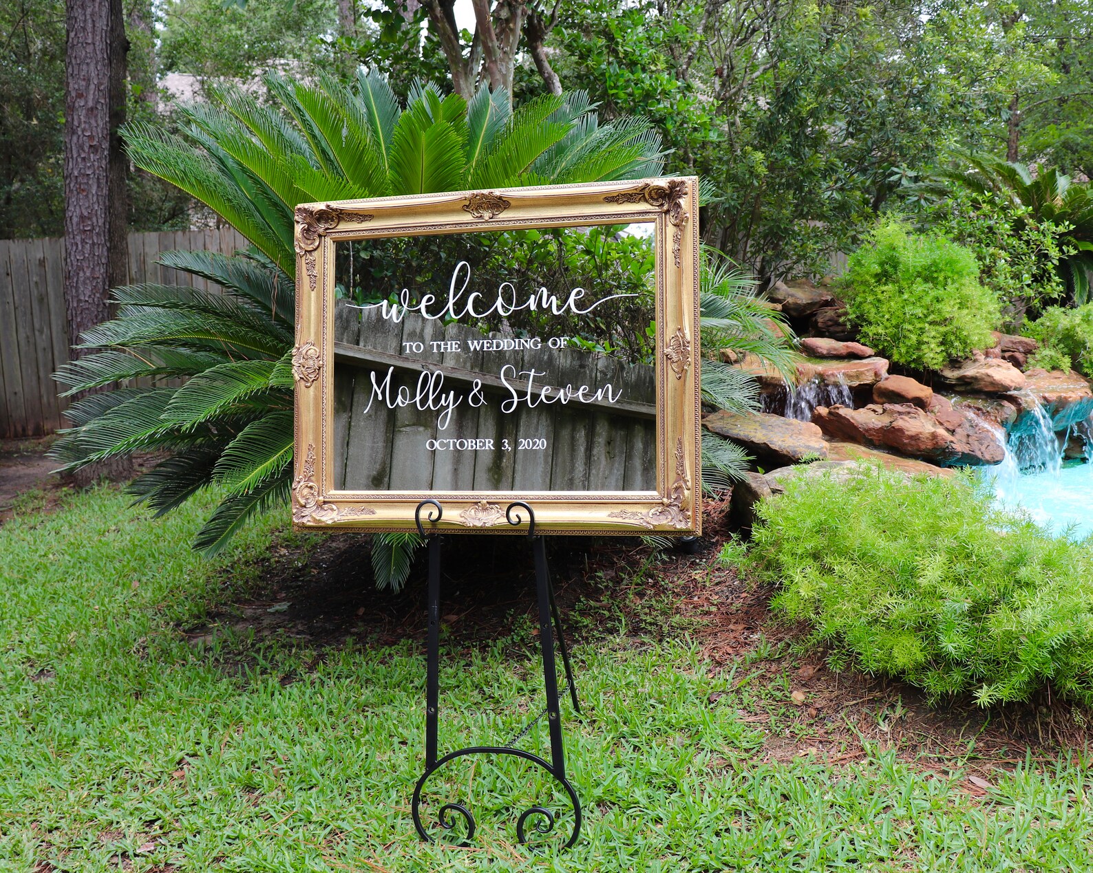 Wedding Welcome Sign Vinyl Decal for Glass Frame Mirror or - Etsy