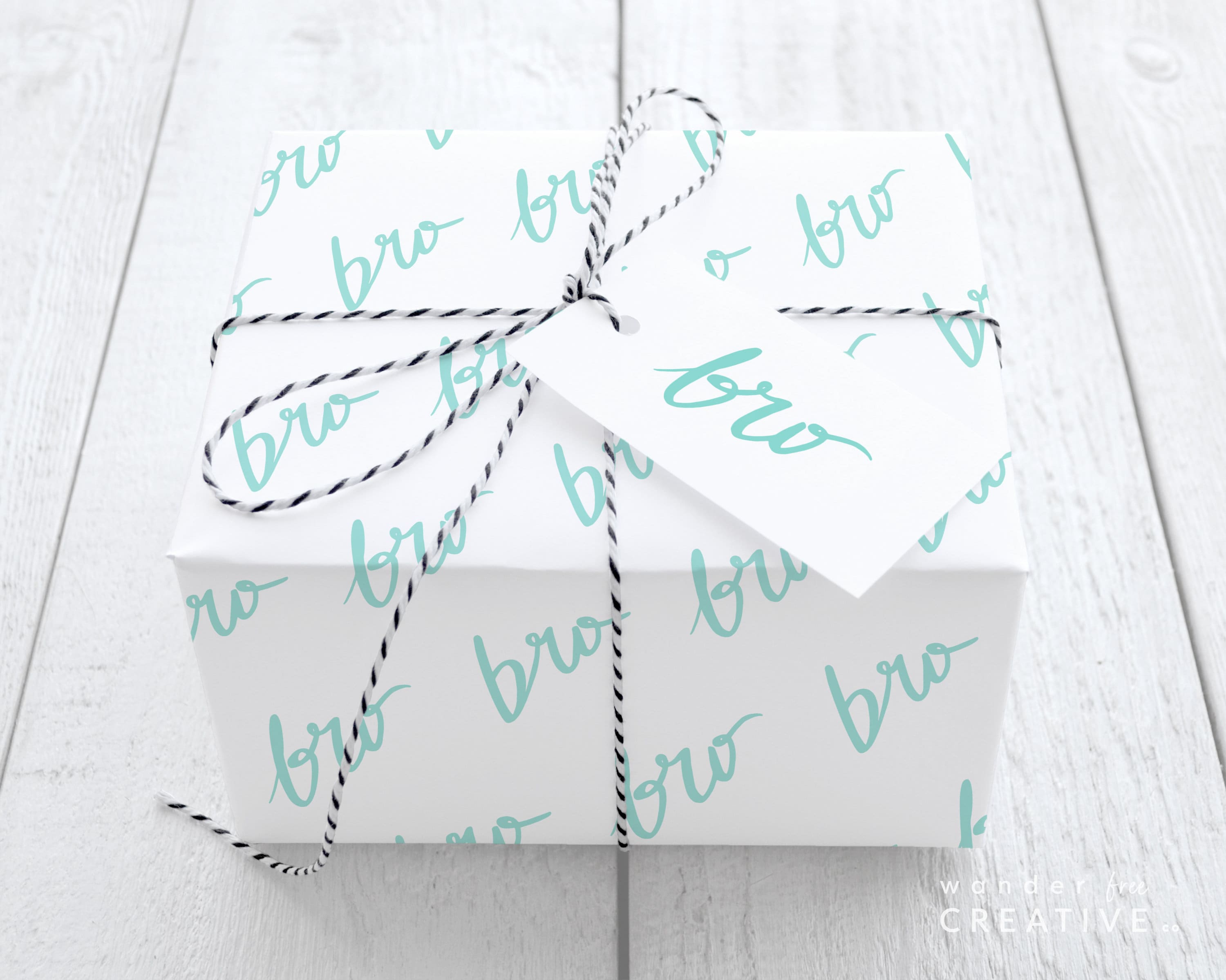PRINTABLE Bro Gift Wrap Brother Wrapping Paper Brother Birthday Gift ...