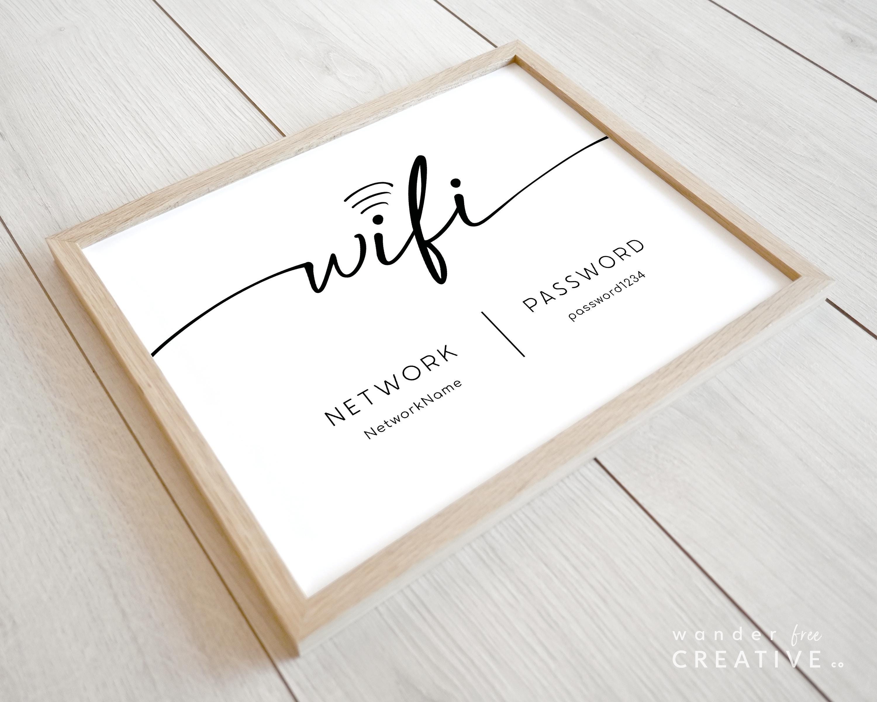 Wifi Password Sign, Editable Wifi Sign Template, Wifi Password ...