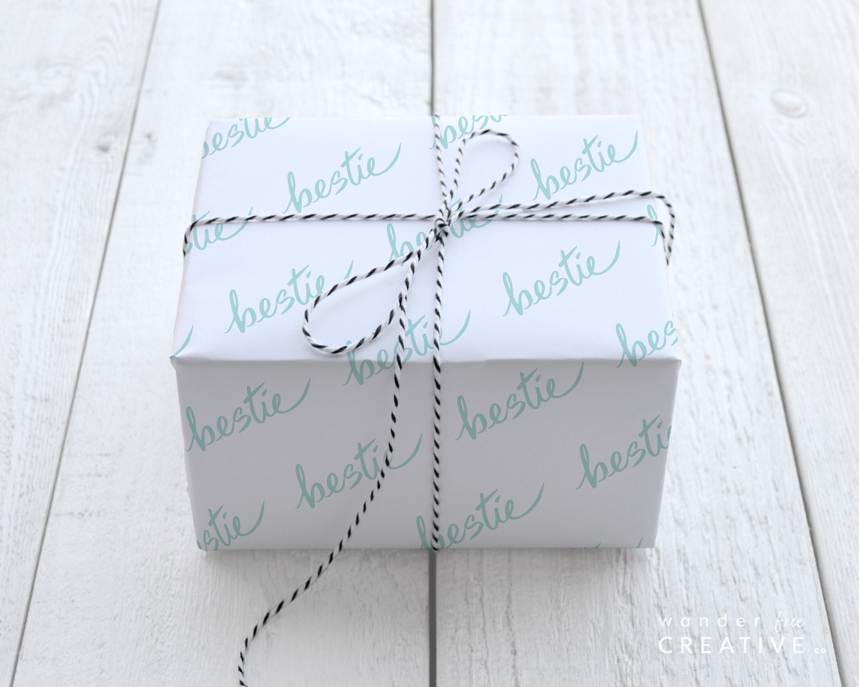 PRINTABLE Bestie Gift Wrap Best Friend Wrapping Paper | Etsy