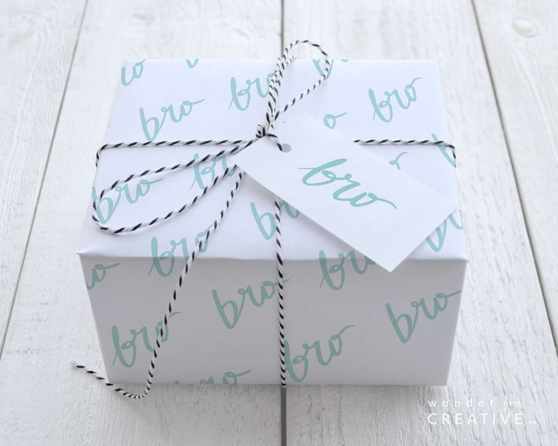 PRINTABLE Bro Gift Wrap Brother Wrapping Paper Brother | Etsy