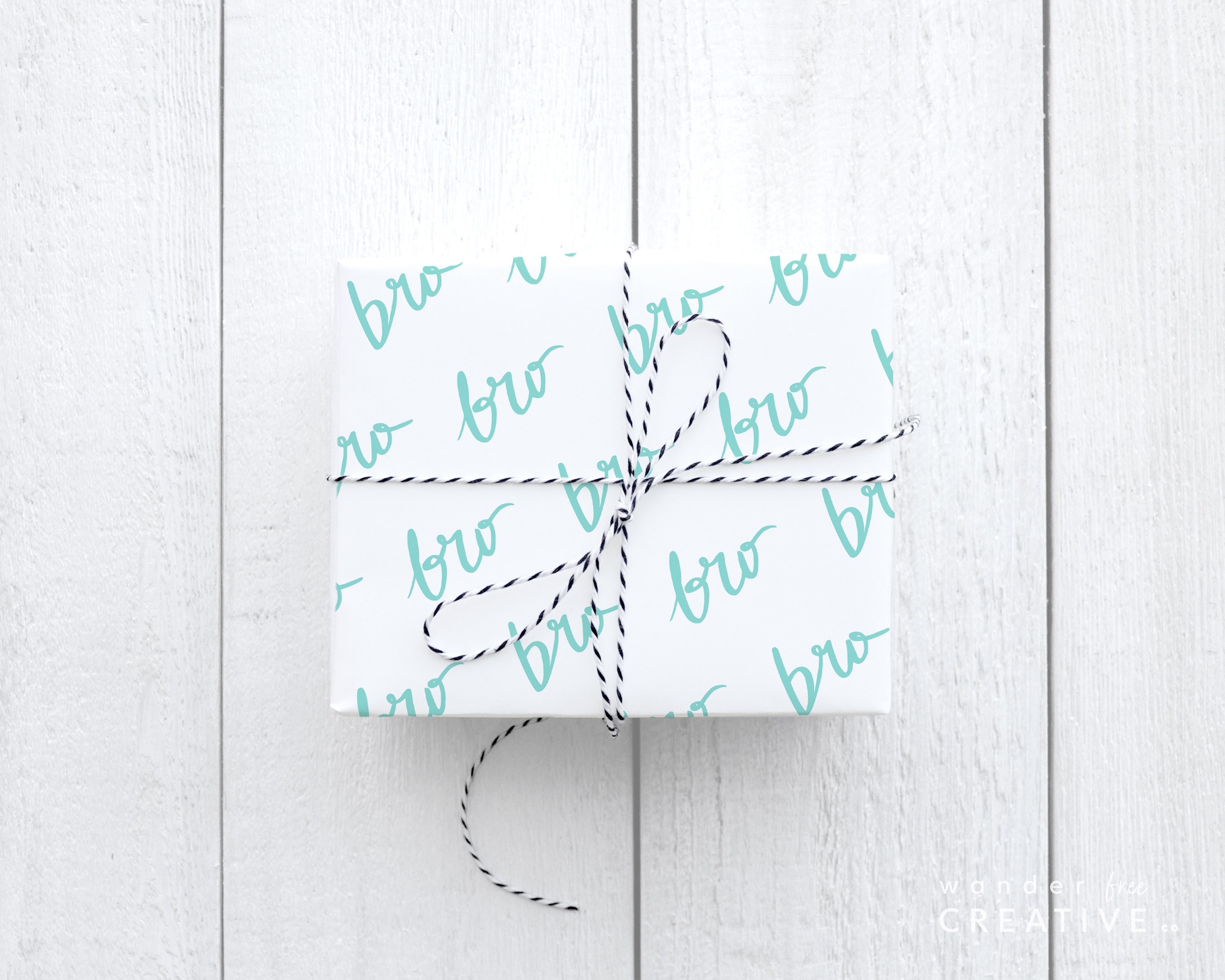 PRINTABLE Bro Gift Wrap Brother Wrapping Paper Brother Birthday Gift ...