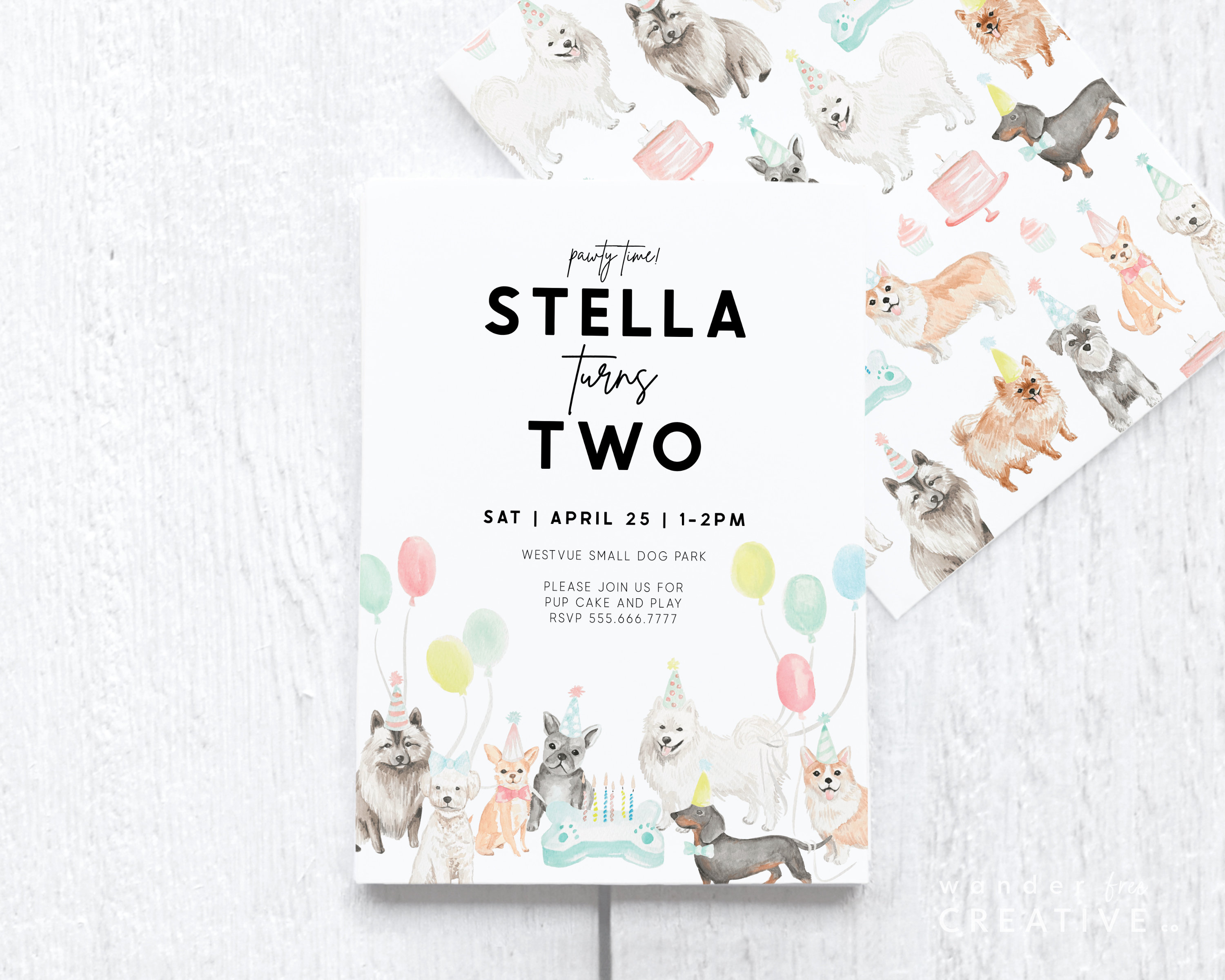 EDITABLE Invitation Dog Birthday Invite Editable Puppy Pawty - Etsy