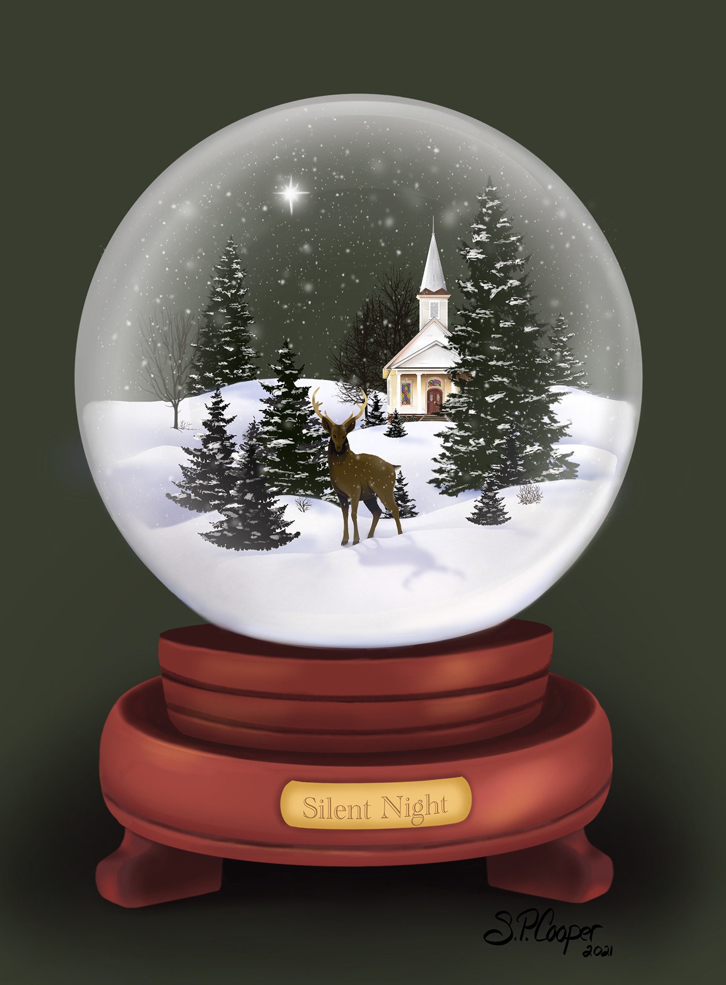Snow Globe Silent Night