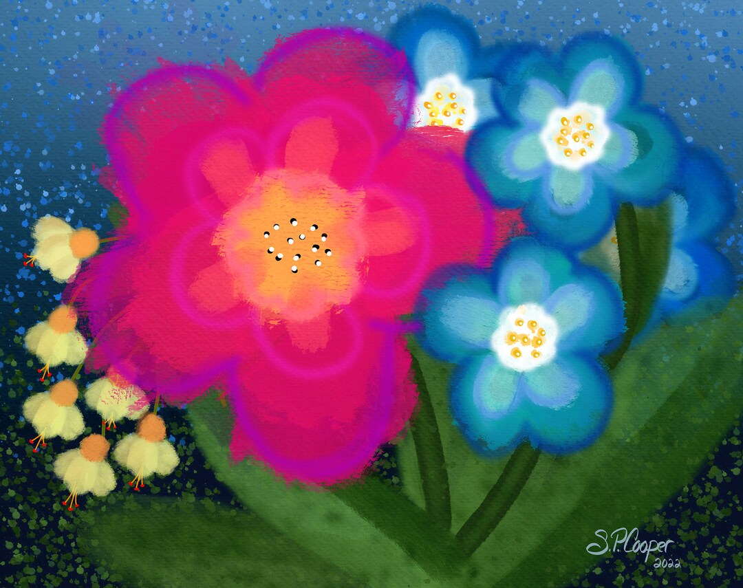 Messy Flowers 2 - Etsy