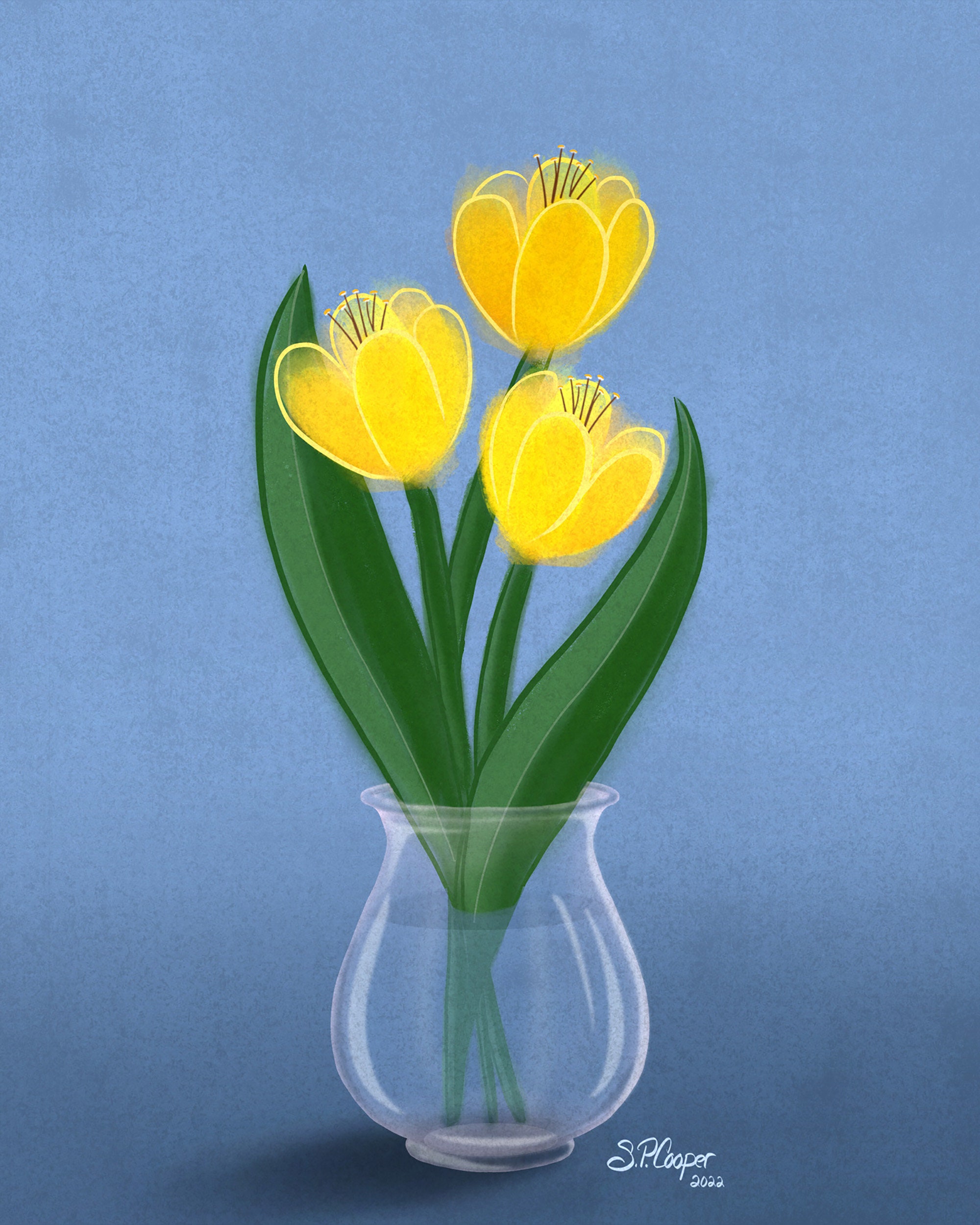 Yellow Tulips Messy Flowers - Etsy