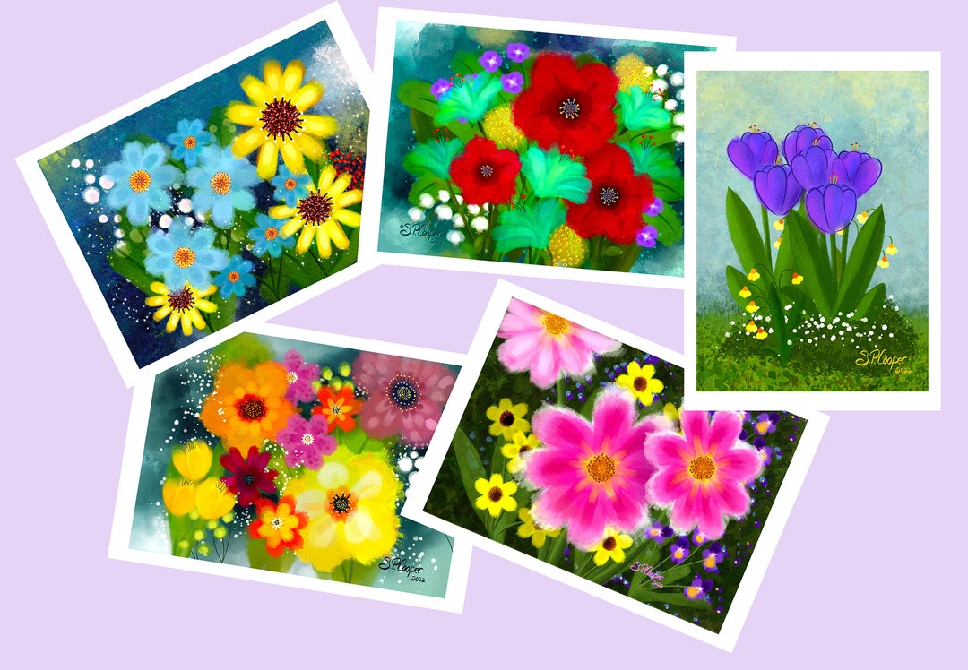 Joyful Flowers Set 1 - Etsy