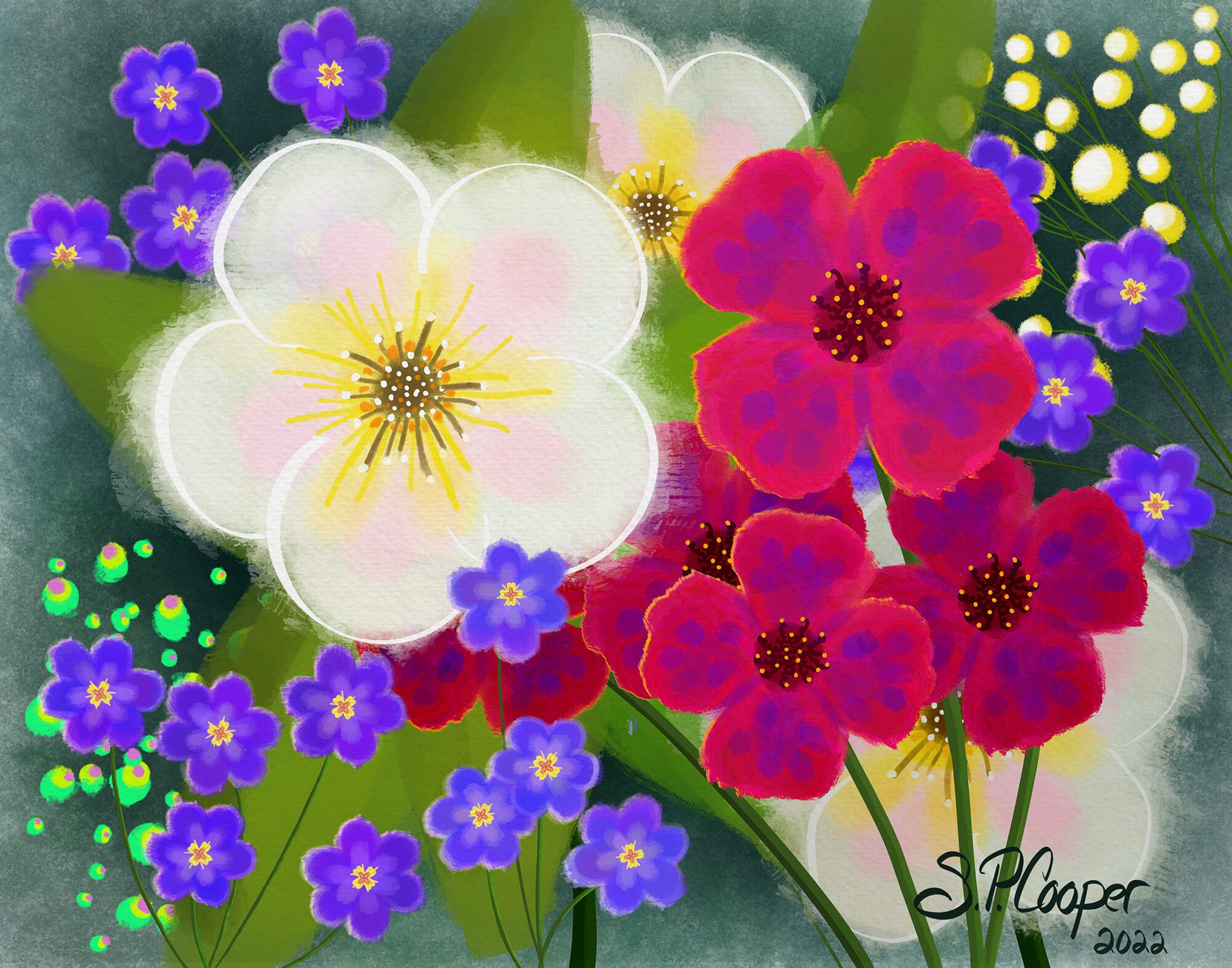 White Messy Flowers 2 - Etsy