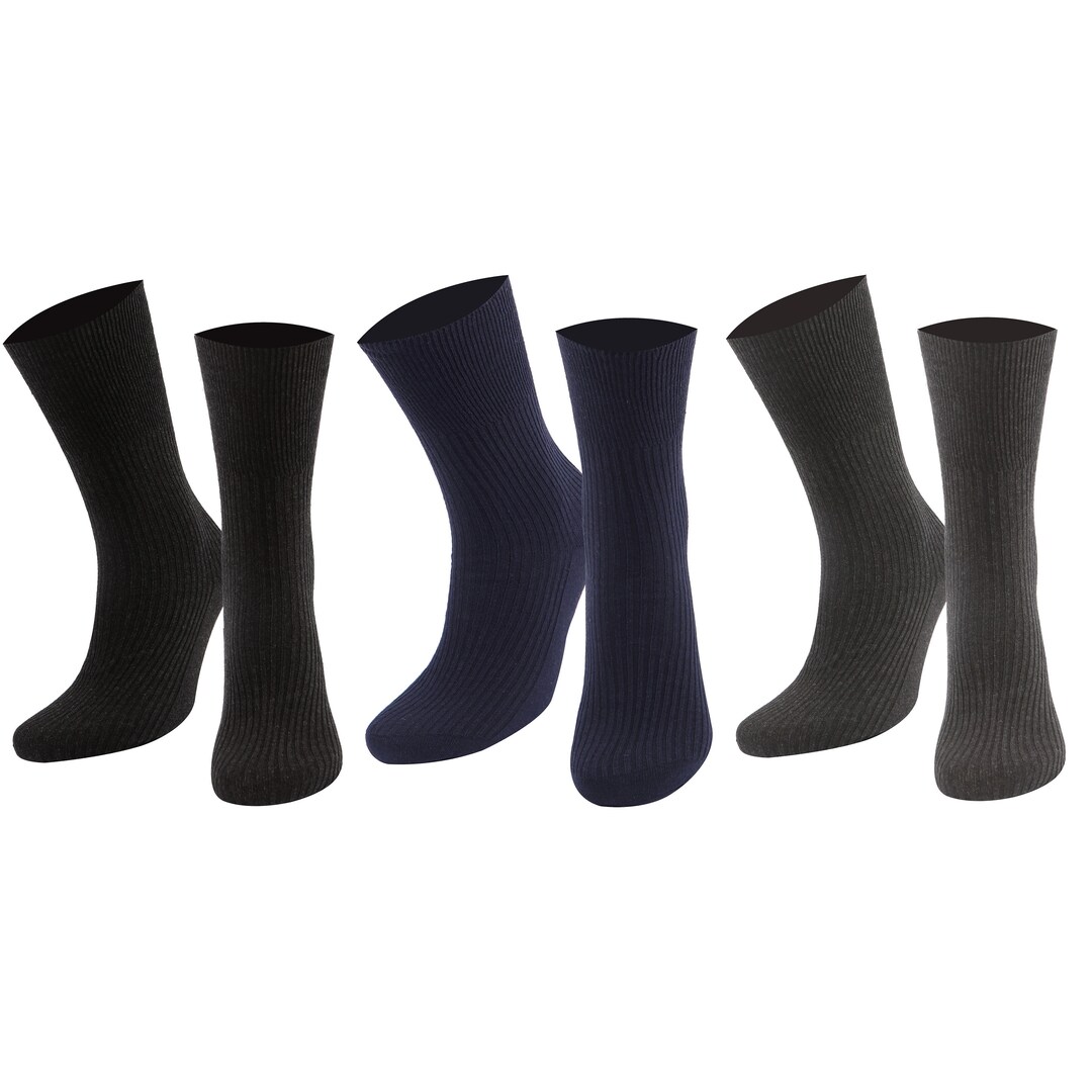 Diabetic Socks for Men - Extra Wide Ideal Socks for Swollen Ankles, 100 ...