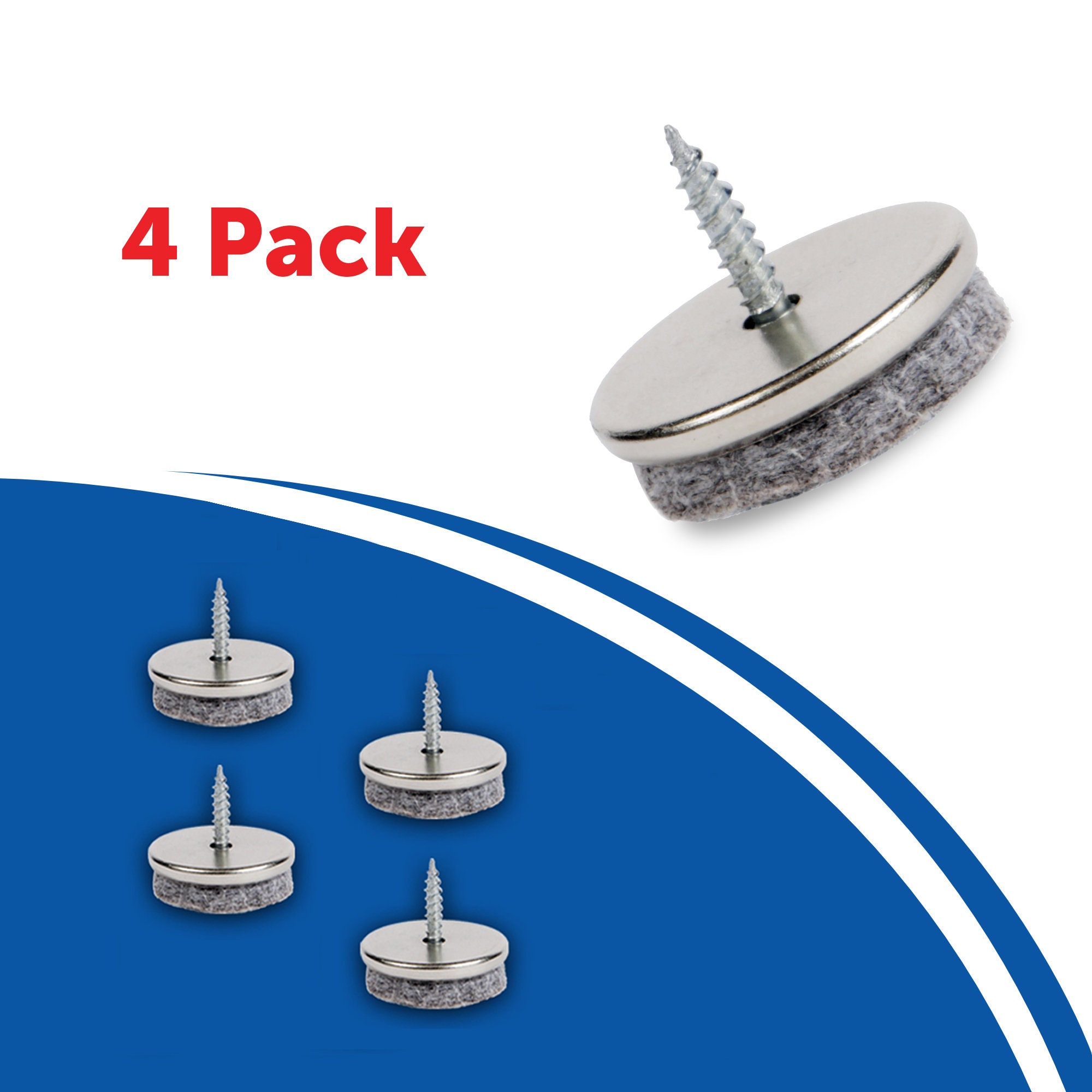 Grey Felt Furniture Pads, Screw-in Floor Protector (28mm) - Etsy UK