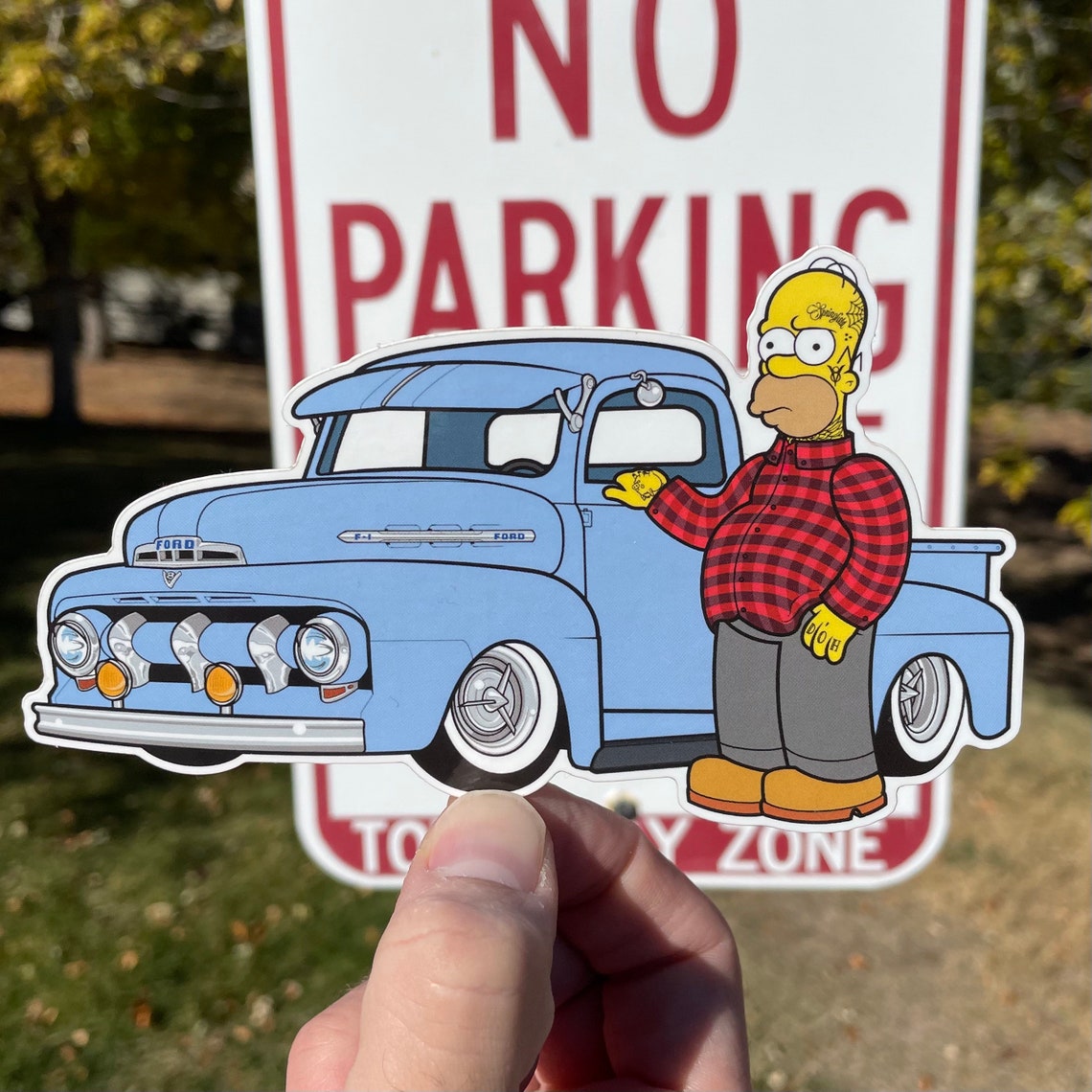 Hot Rod Homer OG Vinyl Sticker - Etsy