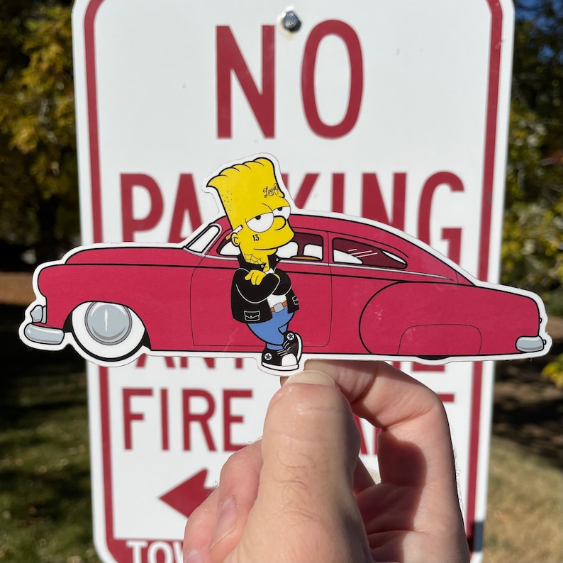 Bad Boy Bart Vinyl Sticker - Etsy