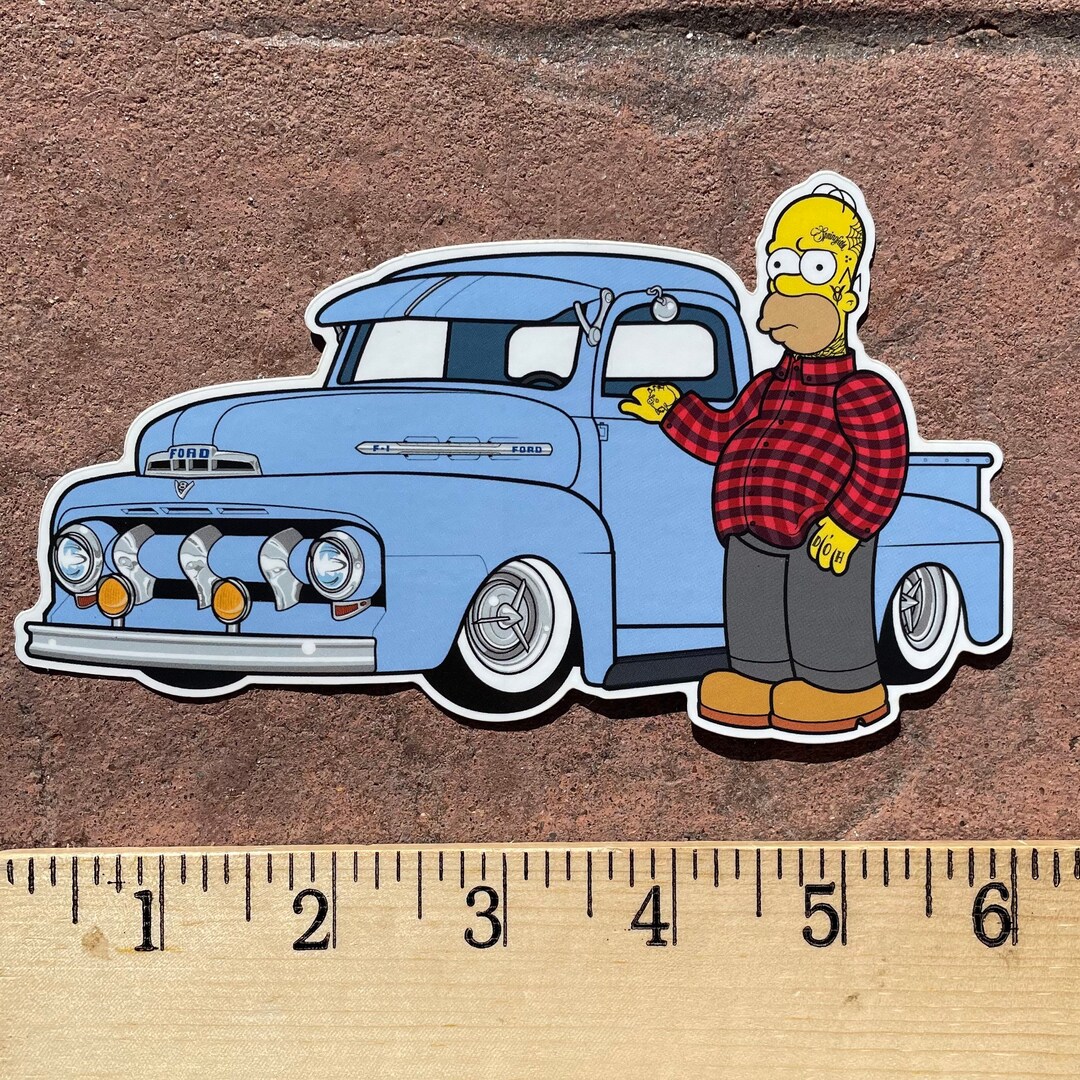 Hot Rod Homer OG Vinyl Sticker - Etsy