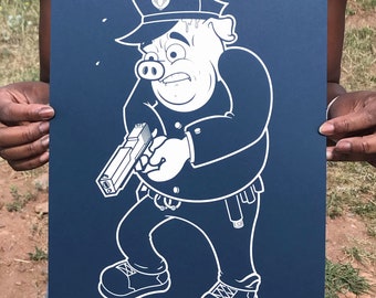 Pig Cop Protest Vinyl Graffiti Sticker Anti Police ACAB - Etsy