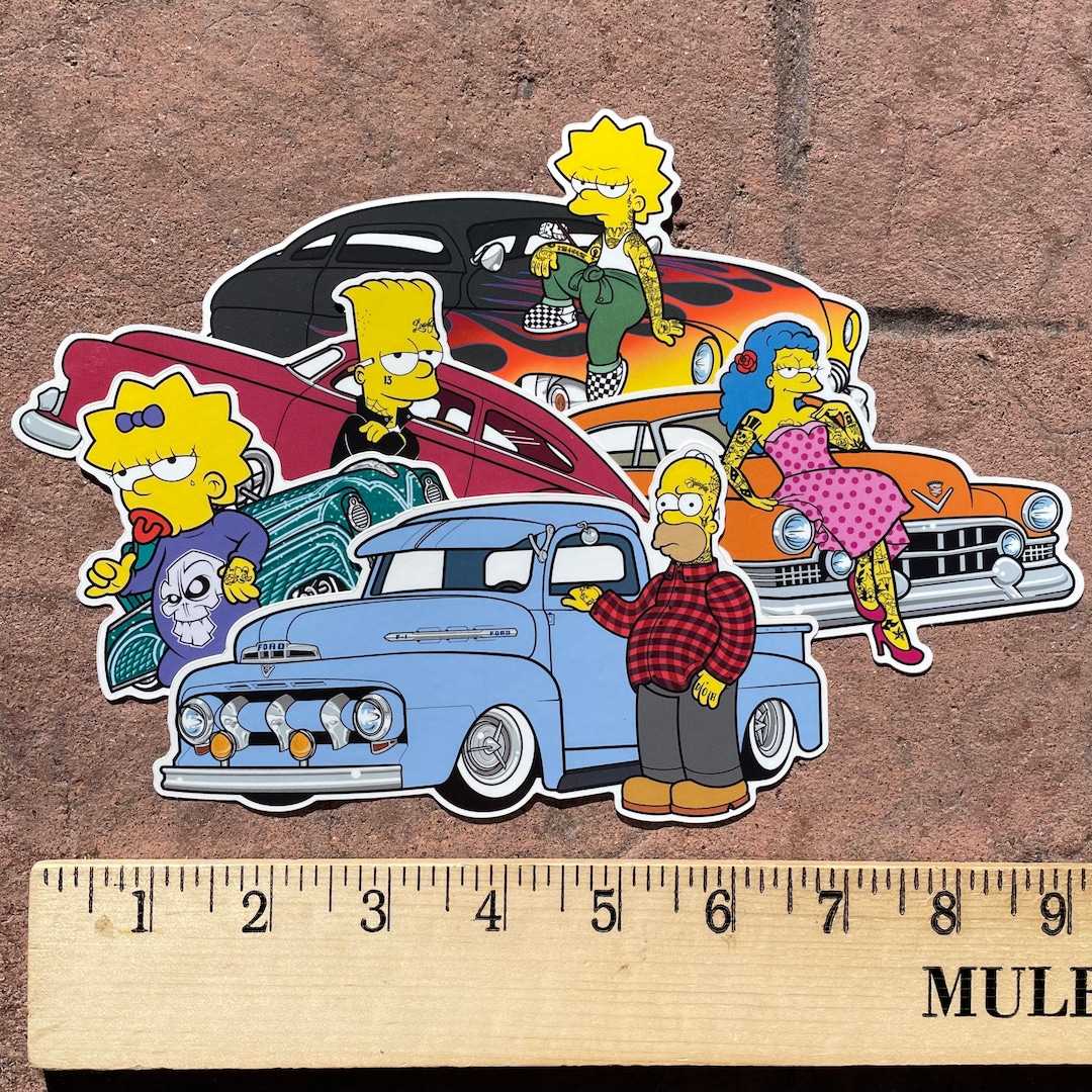 Simpsons Family Sticker Pack- Marge, Bart, Homer, Lisa, Maggie - Etsy