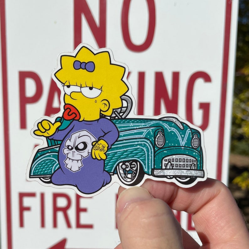 Mighty Maggie Kustom Lowrider Vinyl Sticker | Etsy