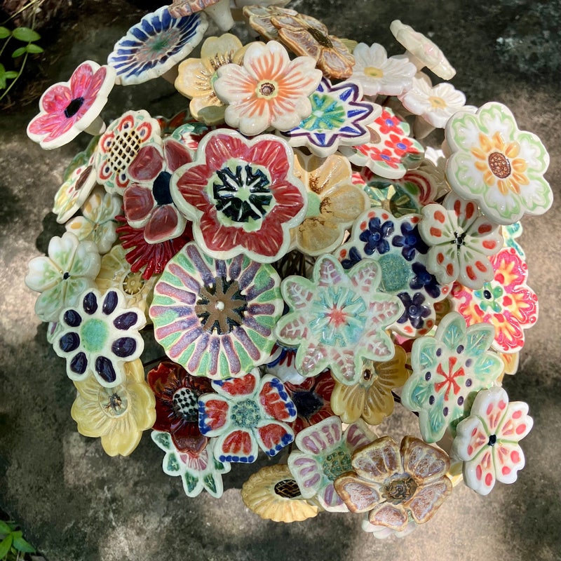 Ceramic Flowers - Etsy
