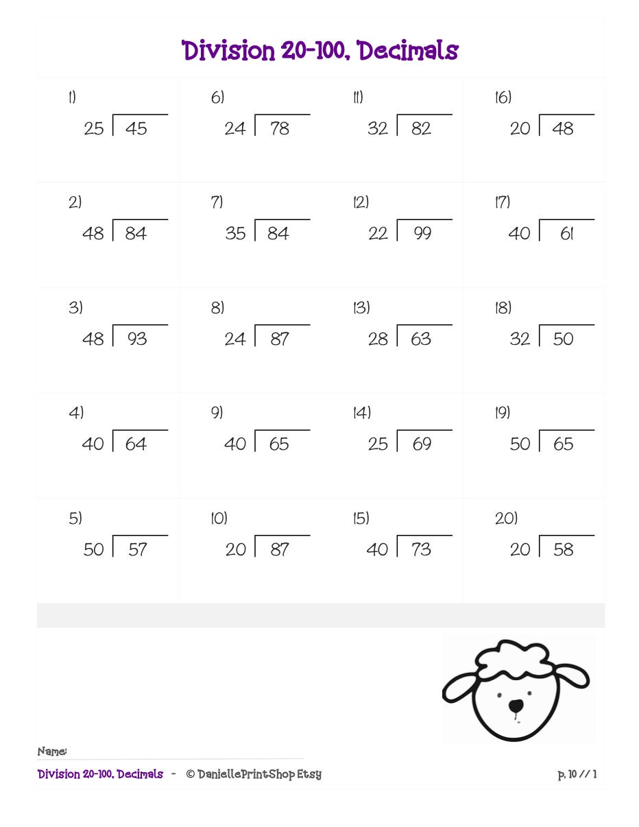 135 Math Drills Division Worksheets With Answers Etsy 135-math-drills-division-worksheets-with-answers-etsy