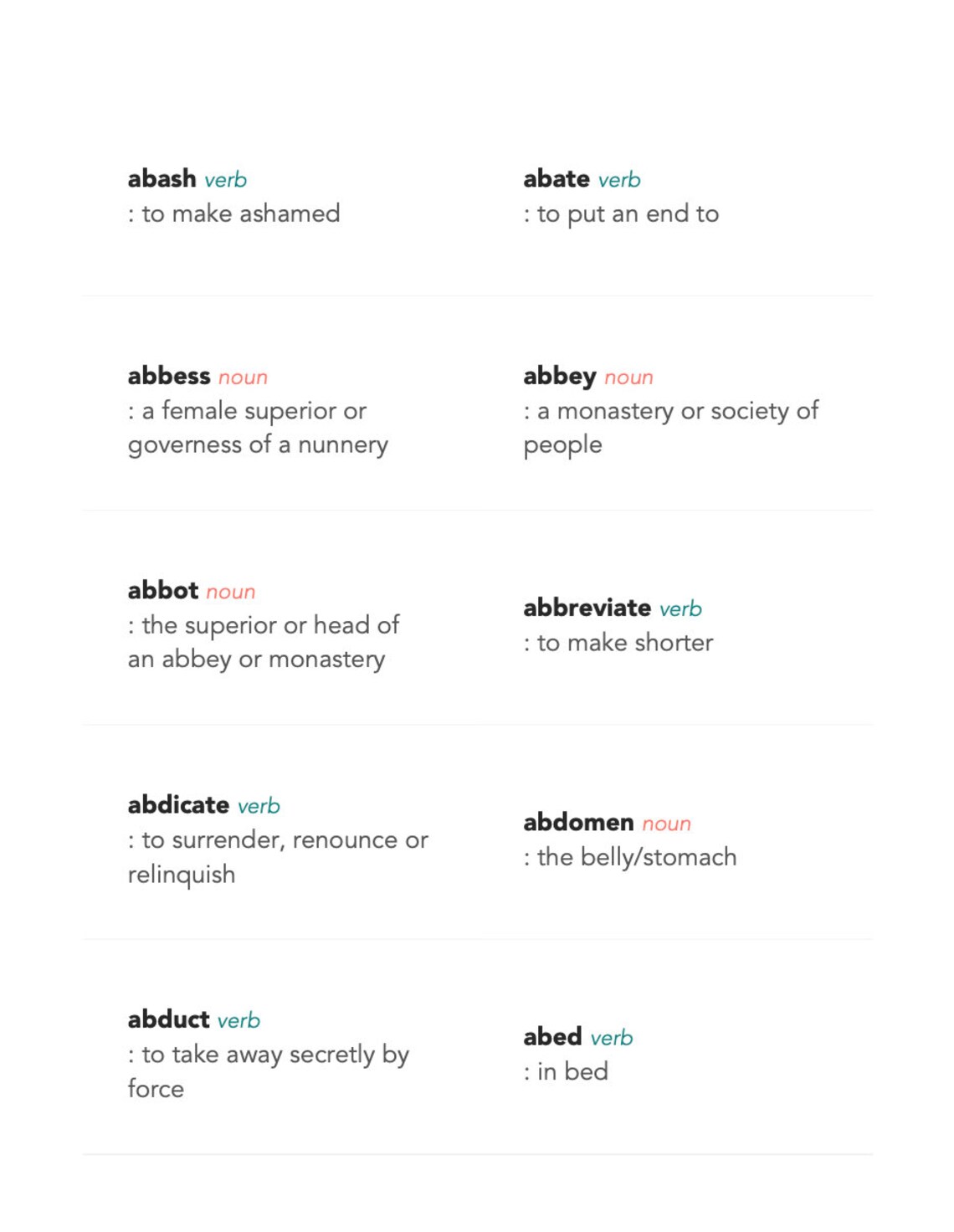 6,000 High School SAT Vocabulary Words: Worksheets and Flashcards - Etsy