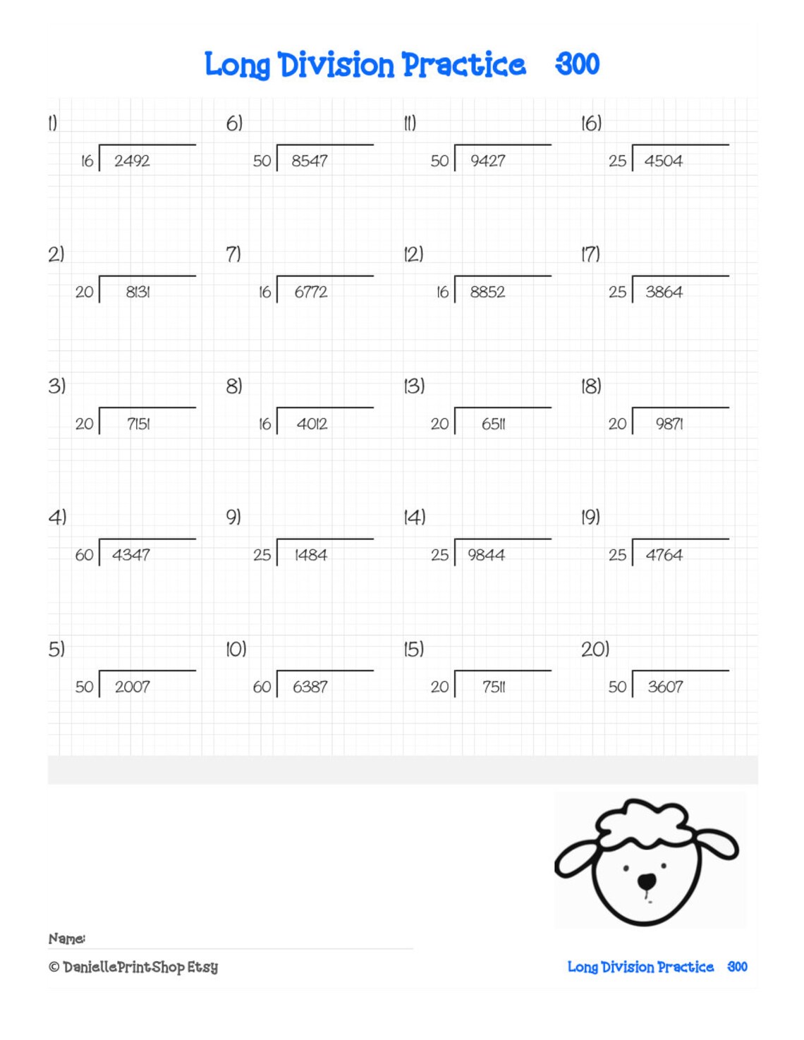500 Math Drills Long Division Worksheets With Answers Etsy 500 Math Drills Long Division Worksheets With Answers Etsy