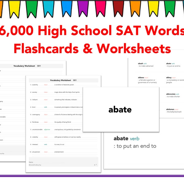 Math Worksheets for High School - Etsy