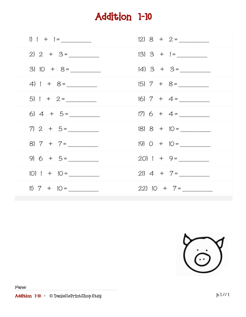 537 Math Drills - Addition and Subtraction Worksheets - Etsy