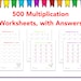 500 Math Drills - Multiplication Worksheets (with Answers) - Etsy