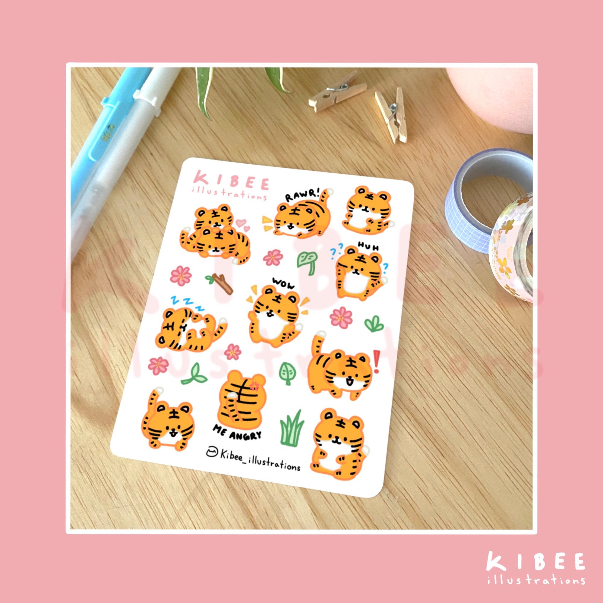 Tigers Sticker Sheet - Etsy