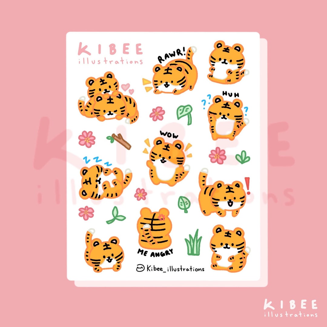 Tigers Sticker Sheet - Etsy