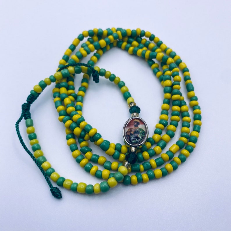 Orula Orisha Beaded Necklace and Bracelet Set - Etsy