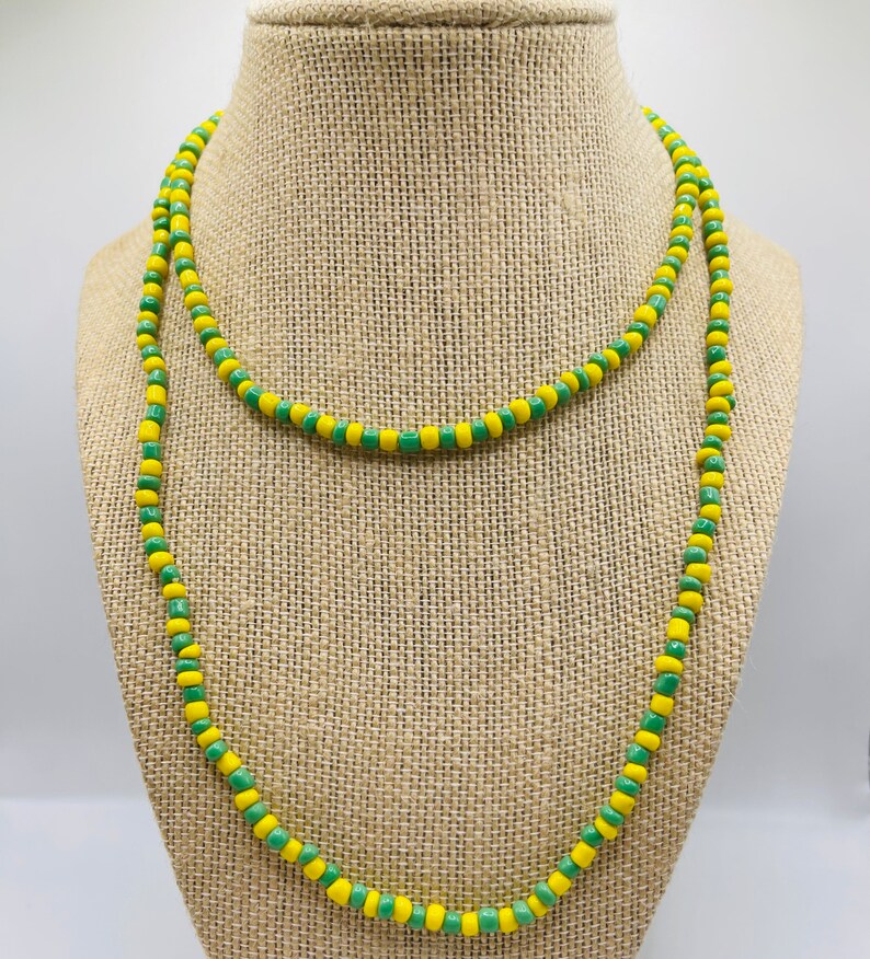 Orula Orisha Beaded Necklace and Bracelet Set - Etsy