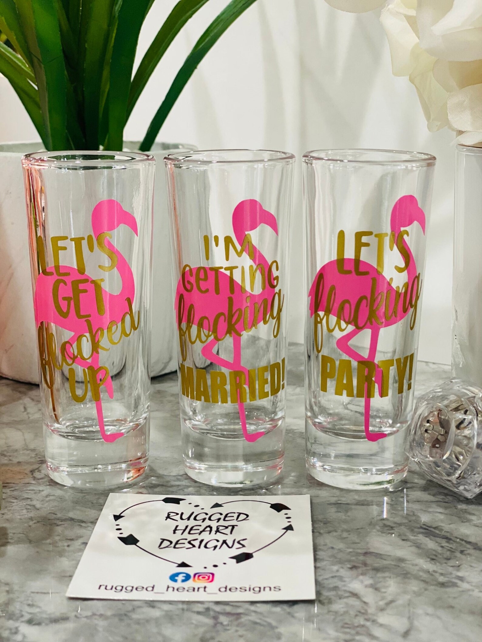 Let's Flocking Party Shot Glass Bachelorette Party - Etsy