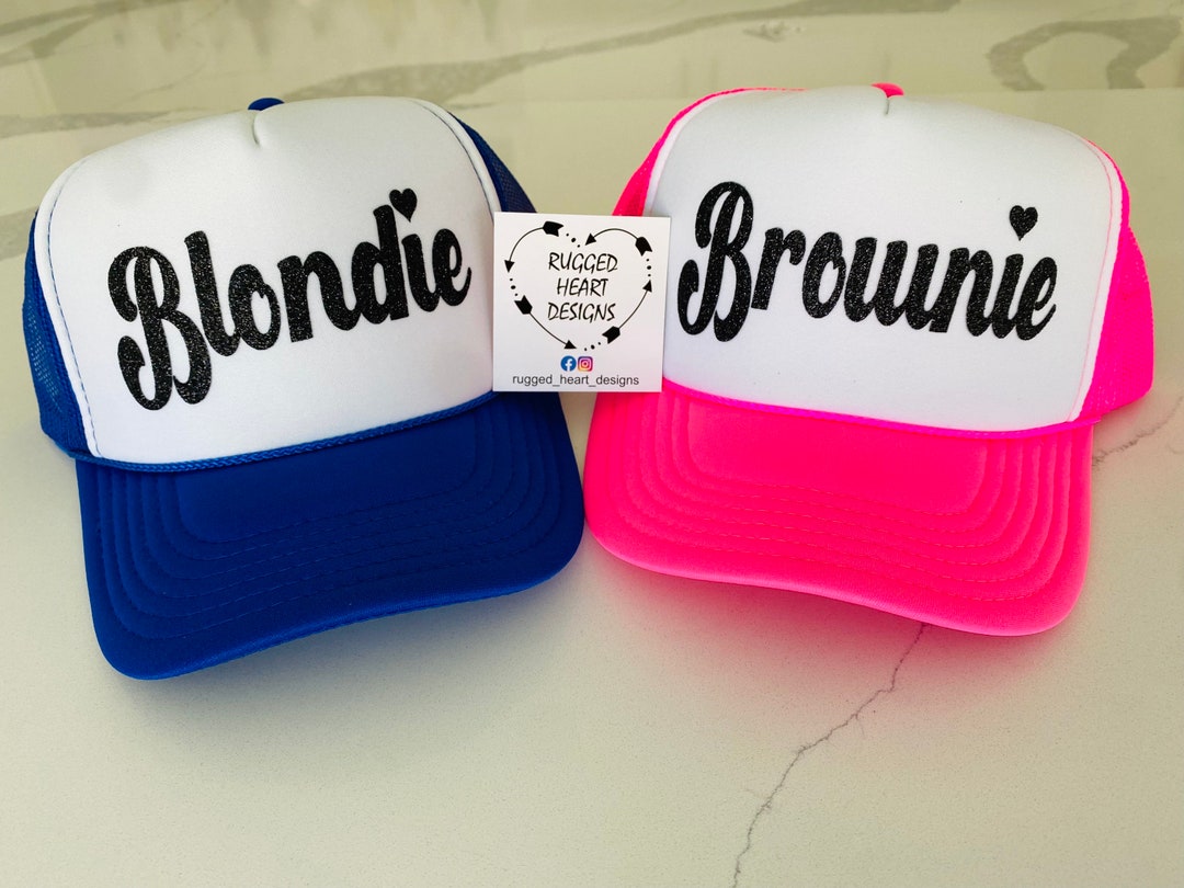 Blondie Brownie Trucker Hat, Best Friends Hats, Besties , BFF, Best ...
