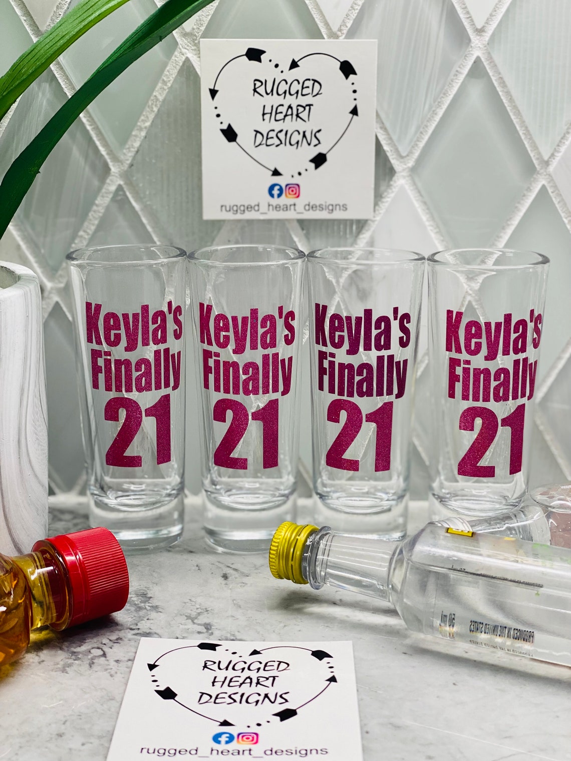 21st Birthday Shot Glass, Custom Shot Glasses, 21st Birthday Shot ...