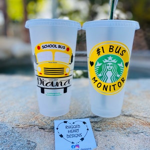 Bus Driver Cup, Starbucks Cup, Bus Monitor Cup, Perfect Gift to Show ...