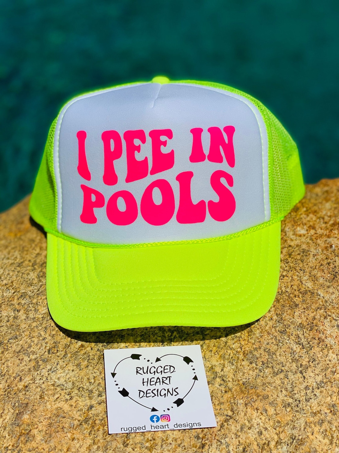 I Pee in Pools Trucker Hat, Funny Hat, Summer Fun, Pool Party ...